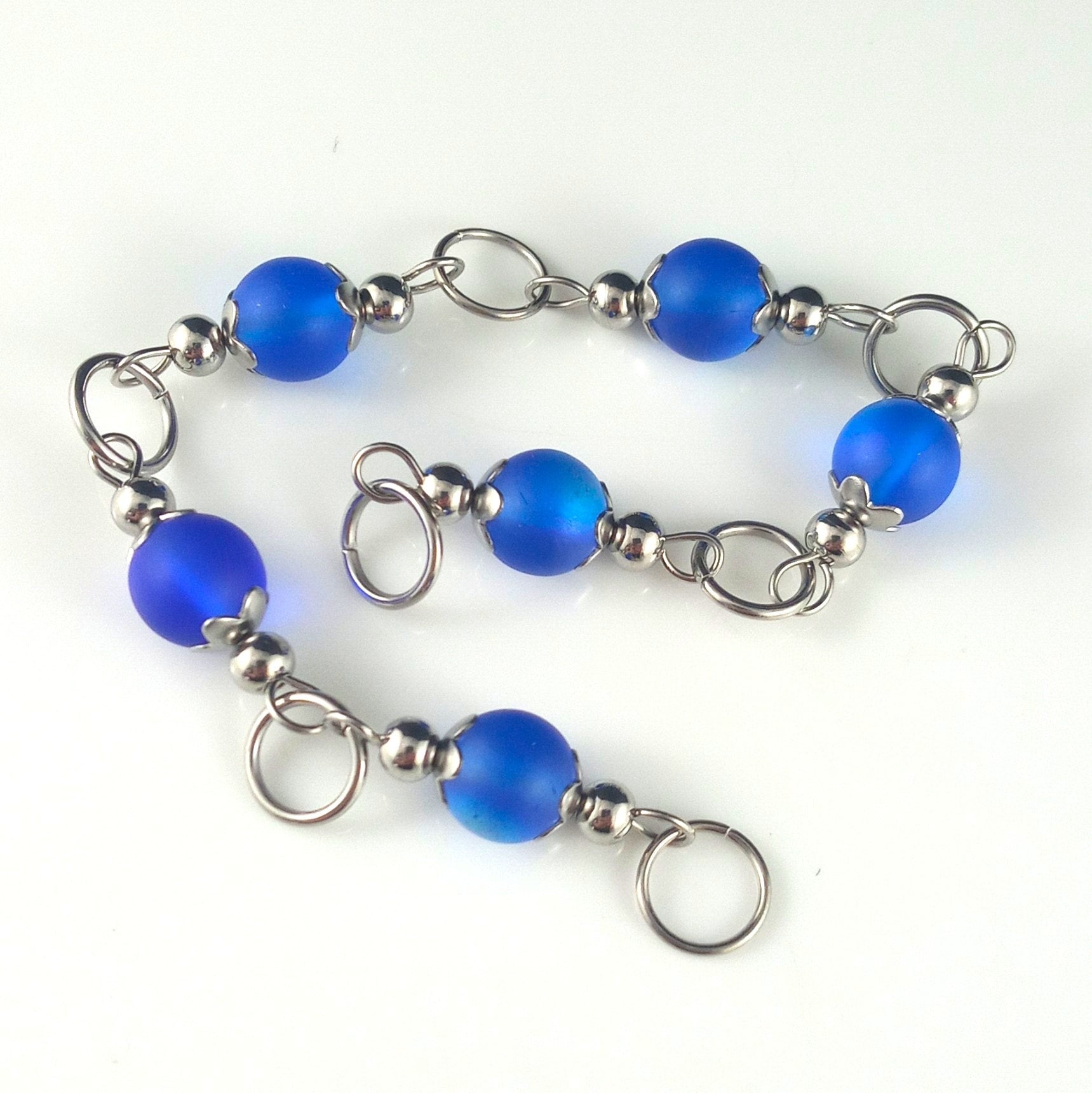 Beaded Chain Connector - Royal Blue | 2 Good Claymates