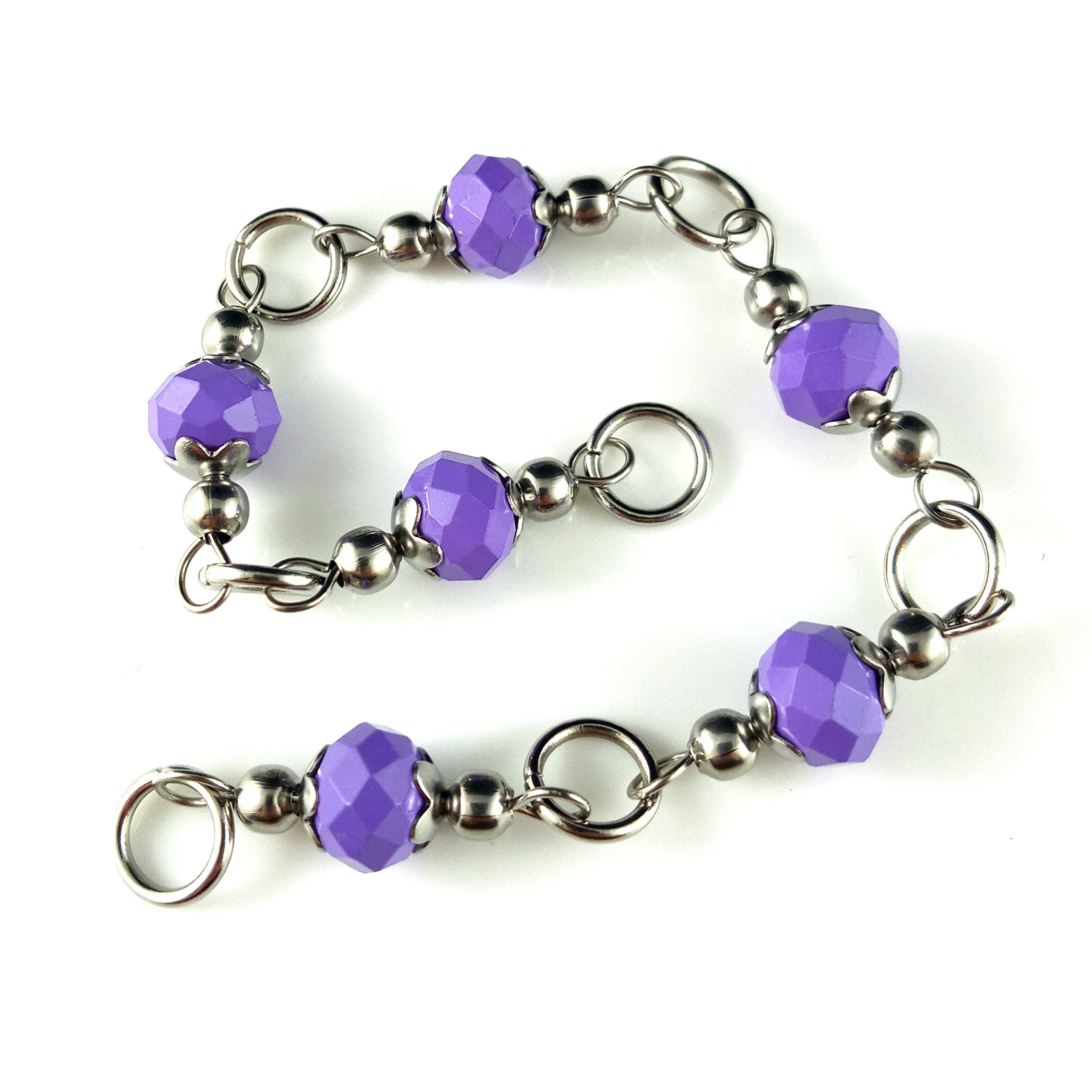 Beaded Chain Connector - Light Purple | 2 Good Claymates