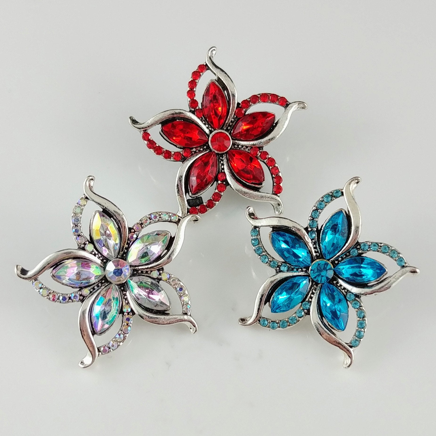 Large Crystal Star Flower Snap | 2 Good Claymates